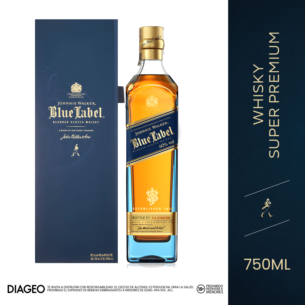 Whisky Johnnie Walker Blue Label Blended - Vinos, Whisky, Tequilas ...